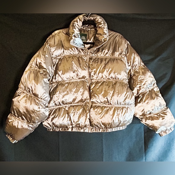 wild fable | Jackets & Coats | Wild Fable Metallic Bronze Puffer Jacket ...